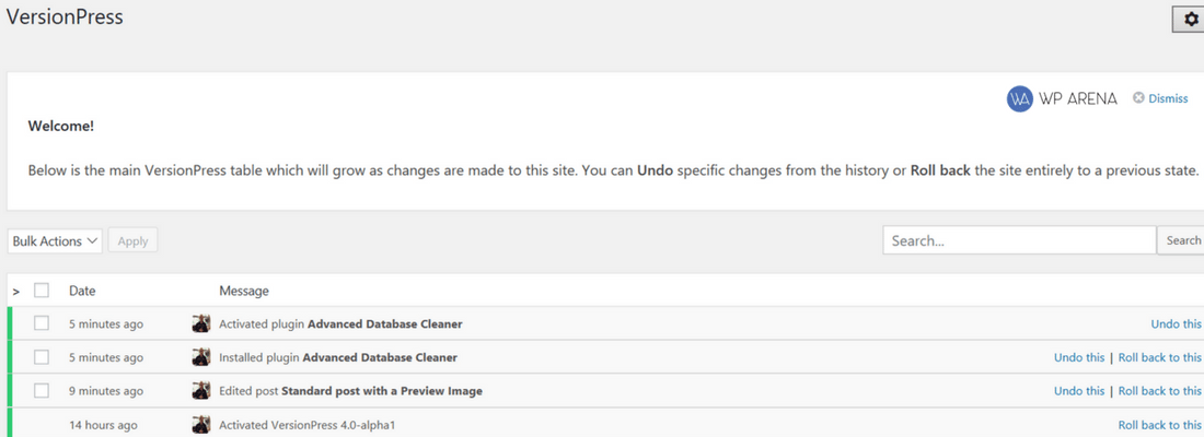 VersionPress Review - Quickly Undo Changes Without The Hassle
